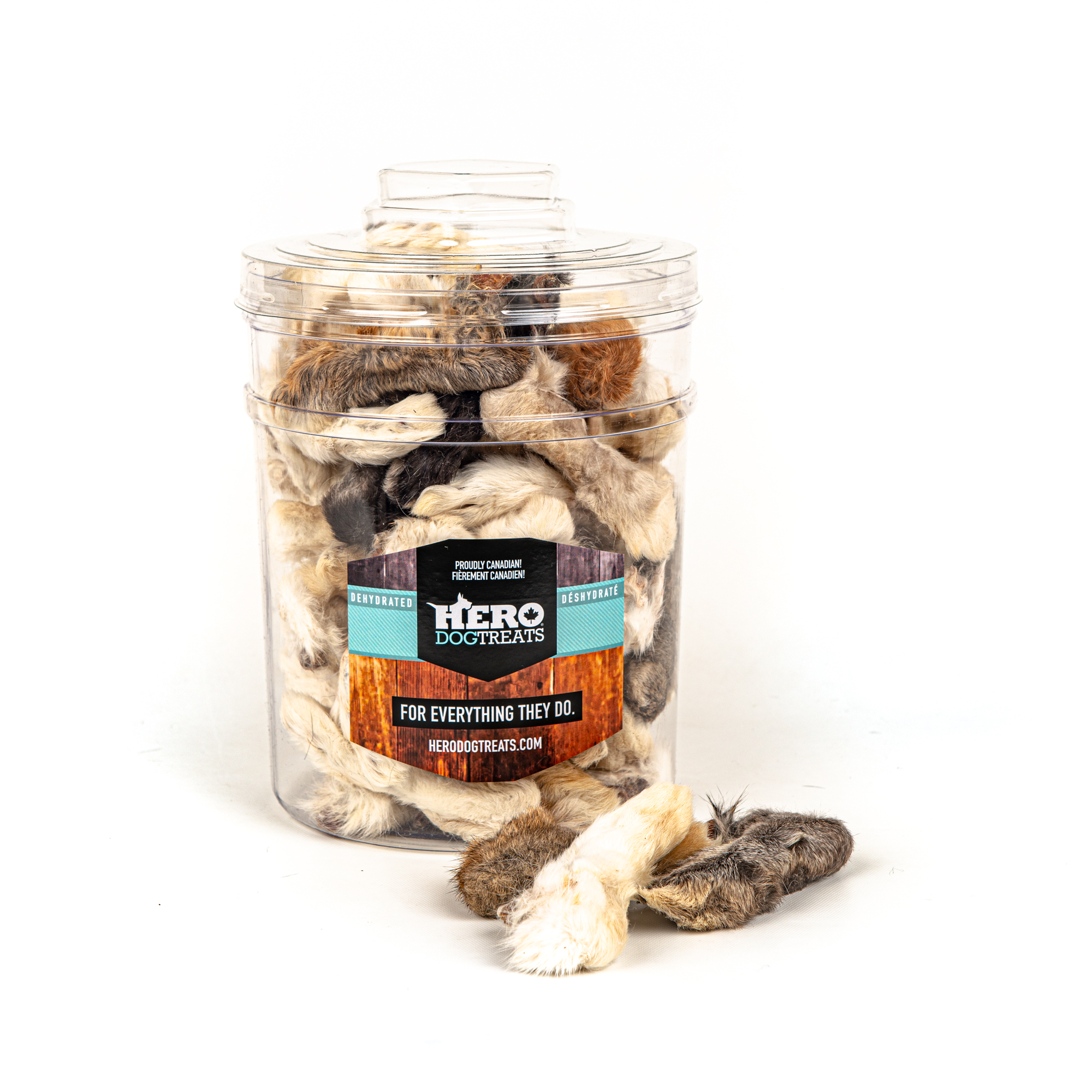 Rabbit Feet Bulk - 55 Pieces | Hero Dog Treats